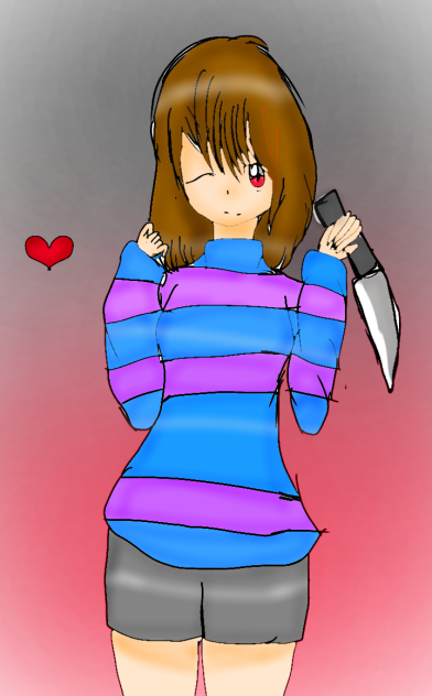 vẽ frisk undertale (hơi fail) - ibisPaint