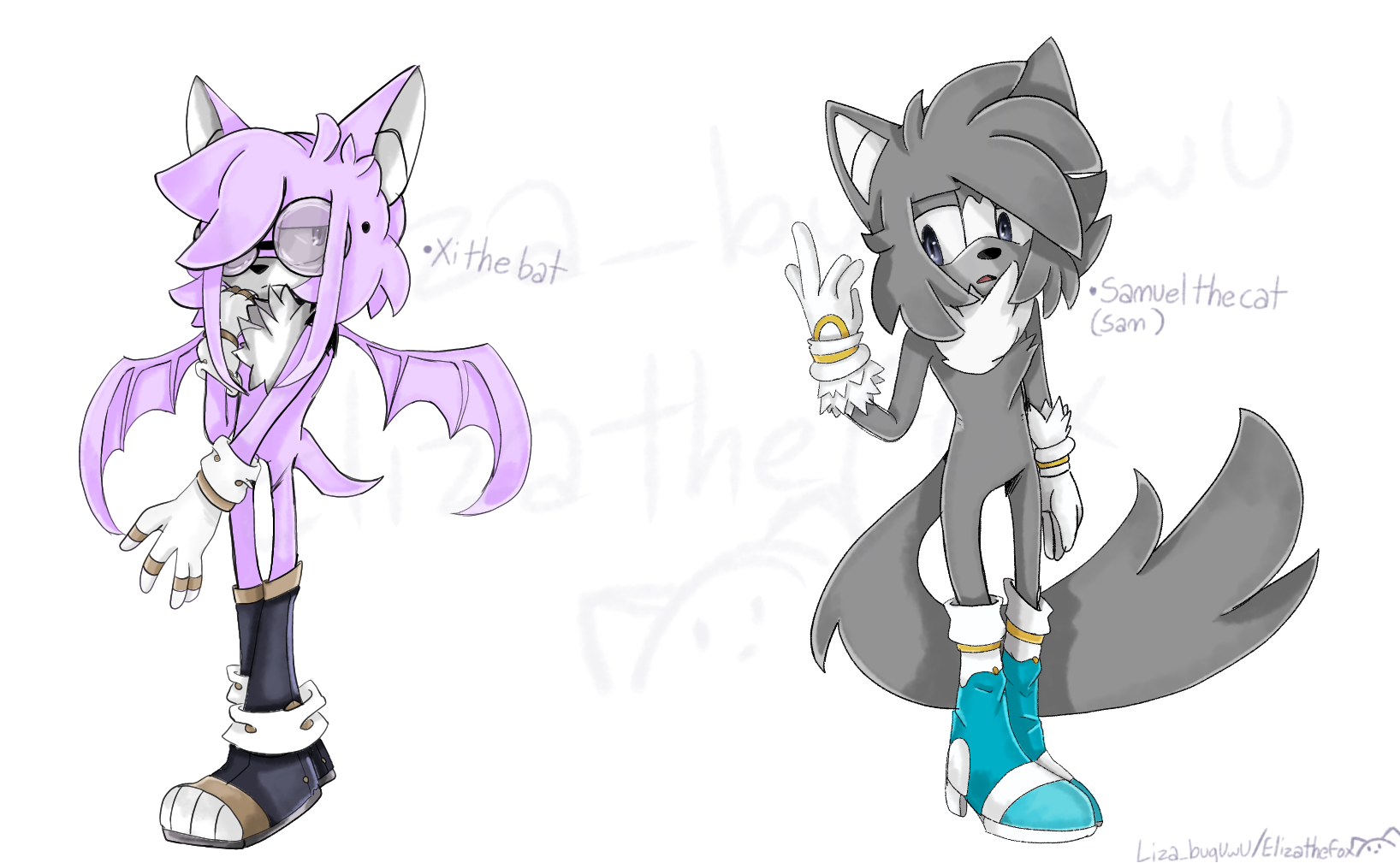 Xi and Sam[sonic oc][speed paint] - ibisPaint