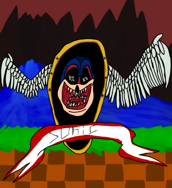 Sonic title screen (sonic.exe version) - ibisPaint