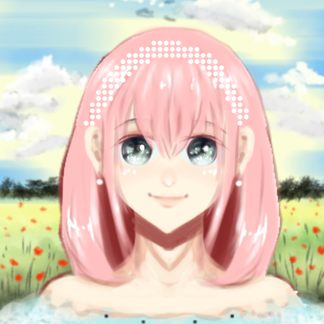 In the flower field - ibisPaint