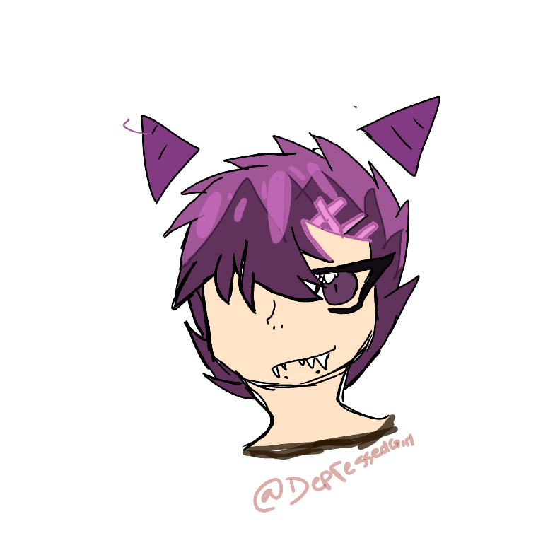 demon girl oc(sketch) - ibisPaint