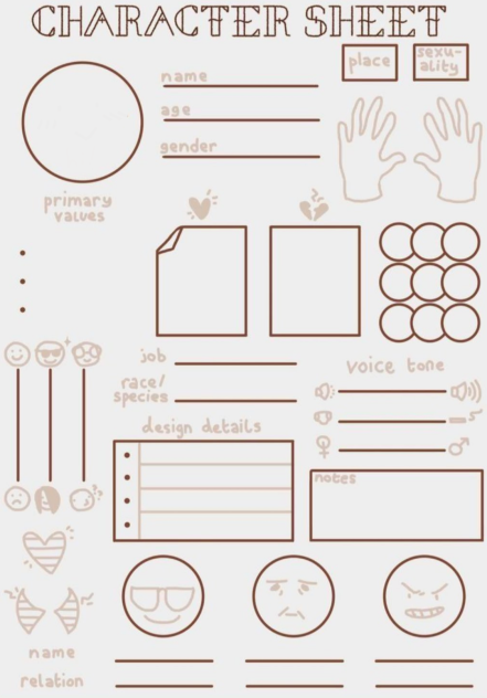 character sheet template - ibisPaint