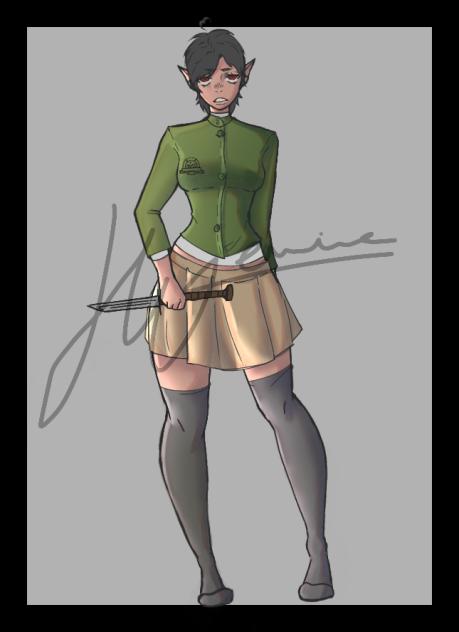 Dark elf soldier remade - ibisPaint