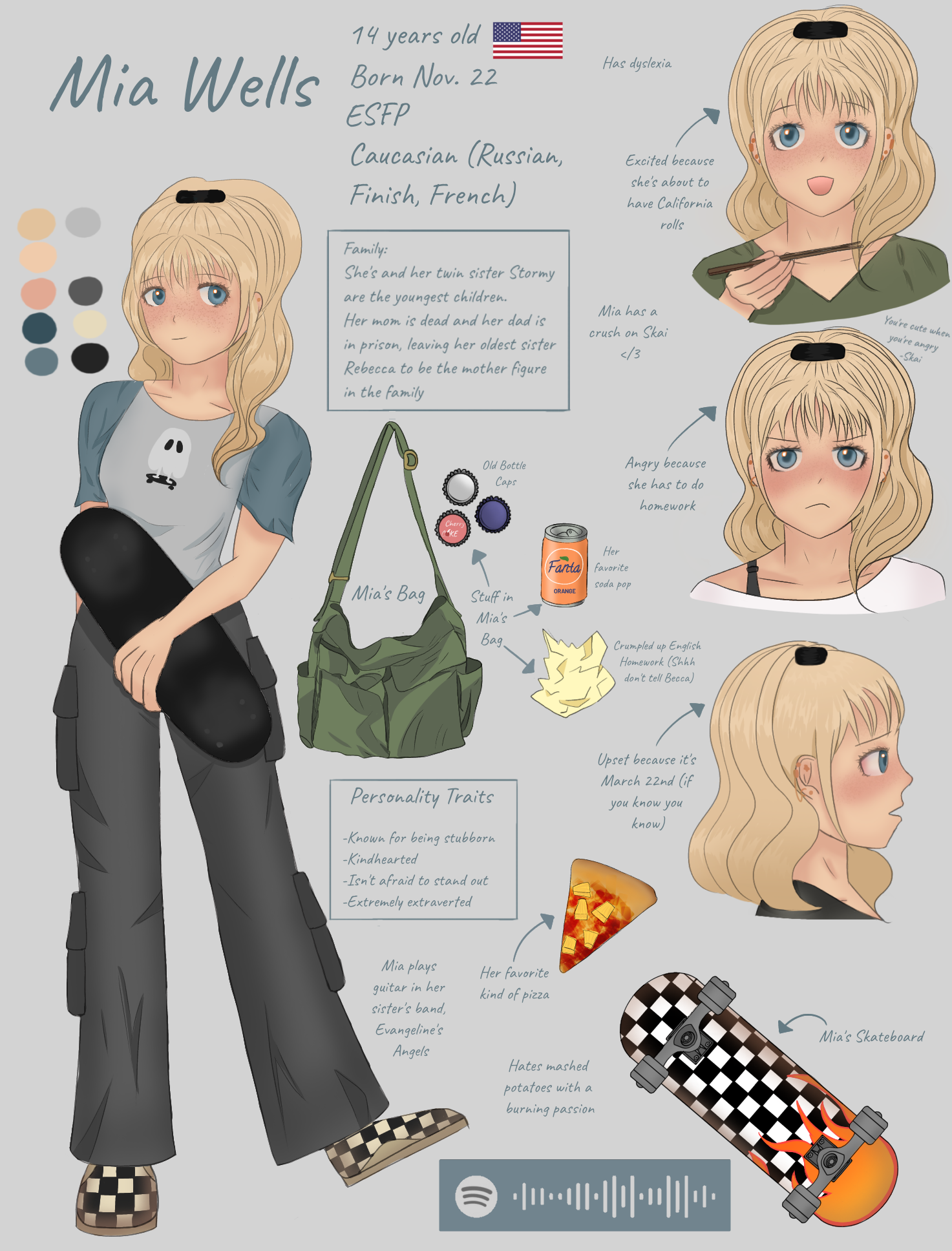 OC Character Sheet- Mia Wells - ibisPaint