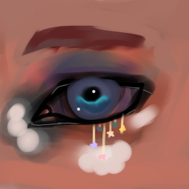 Rainbow eye makeup - ibisPaint