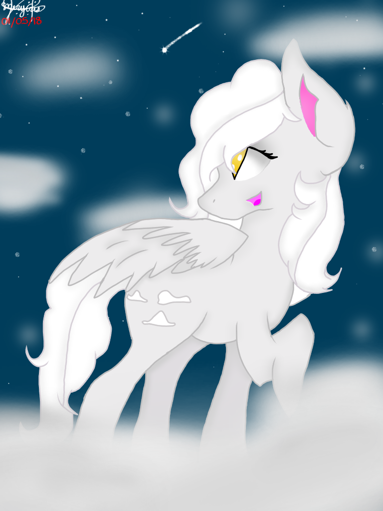 Cumulus Sky Redraw(My OC) - ibisPaint