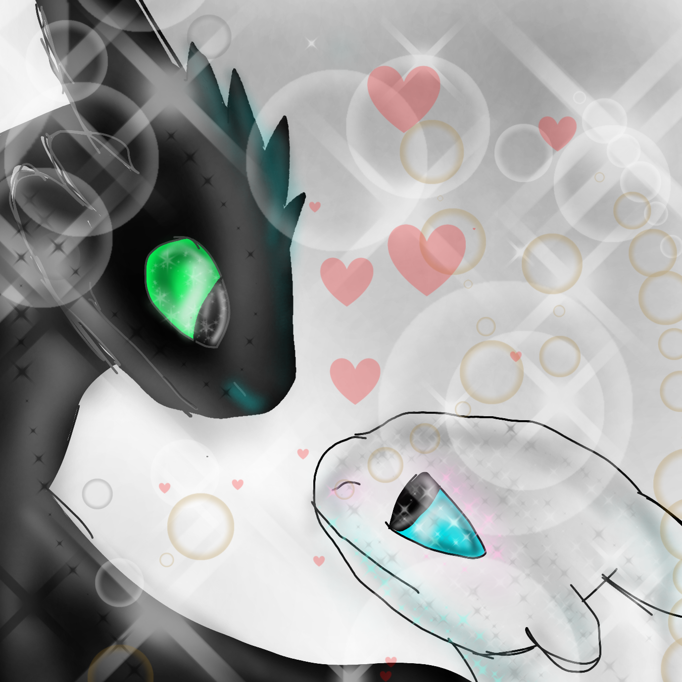 Lightfury x Toothless - ibisPaint