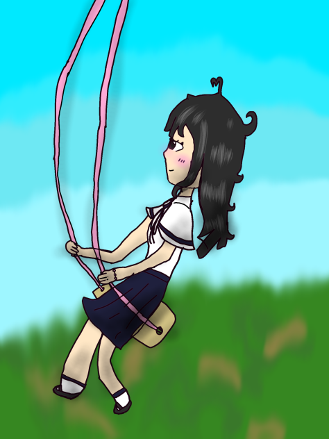 swinging in the playground - ibisPaint