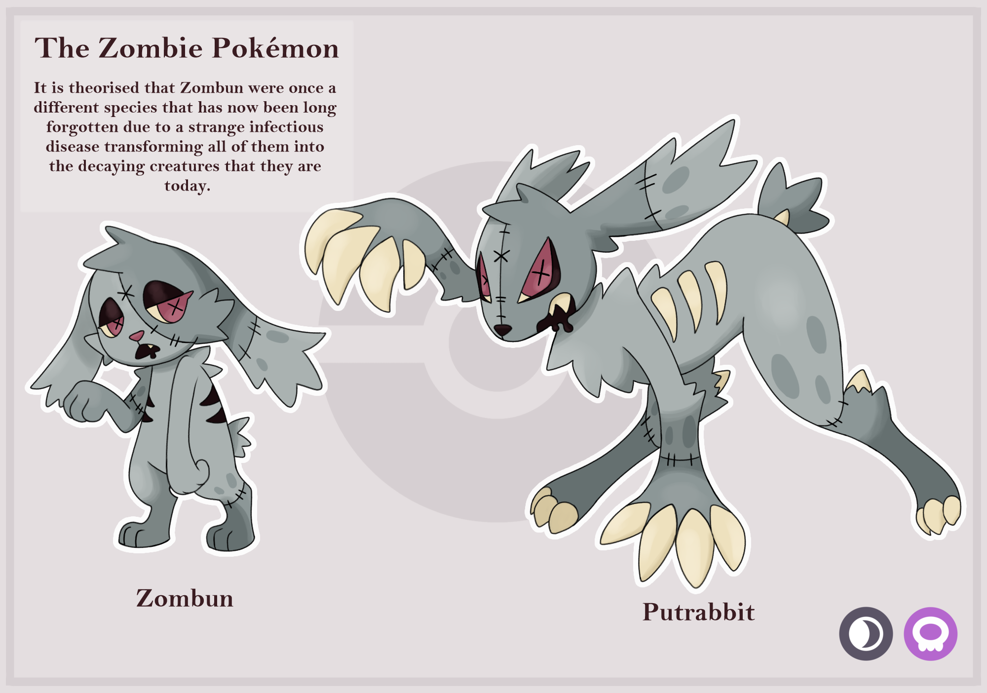 Zombun Putrabbit fakemon - ibisPaint