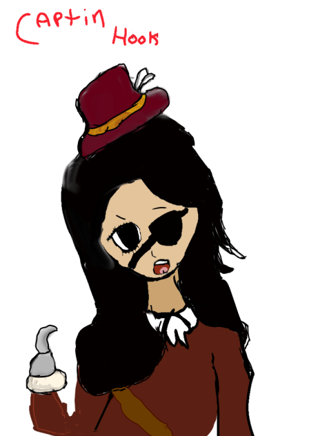 Captain Hook as a girl [Speed paint] - ibisPaint