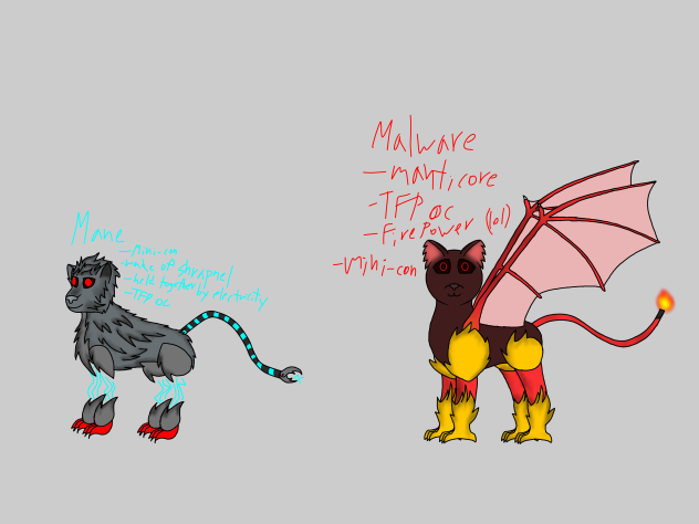 Lion and manticore - ibisPaint