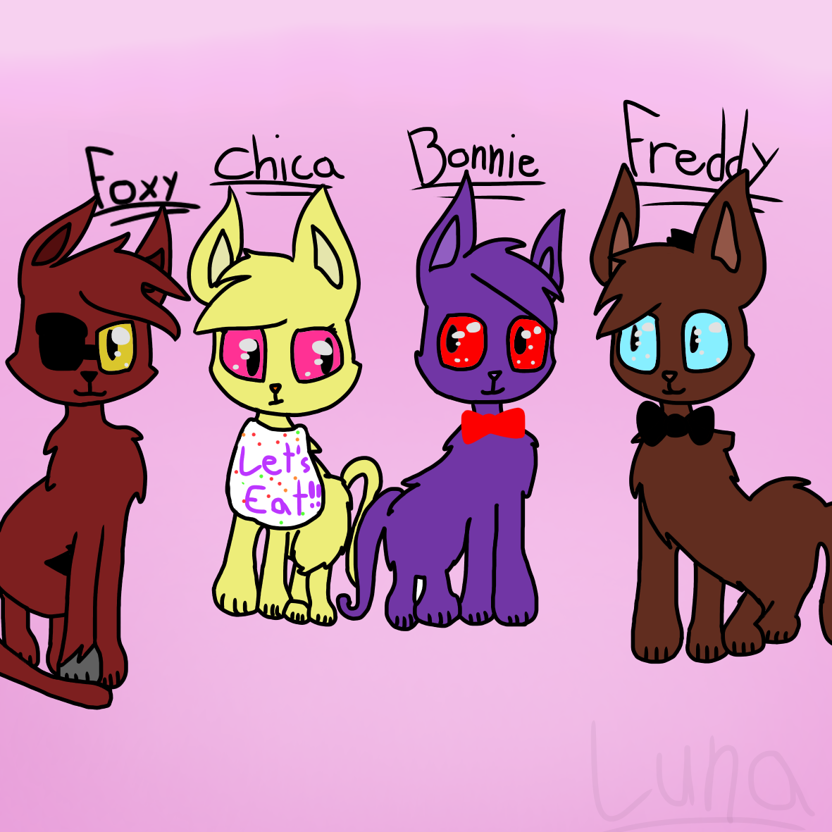 FNAF as Cats - ibisPaint