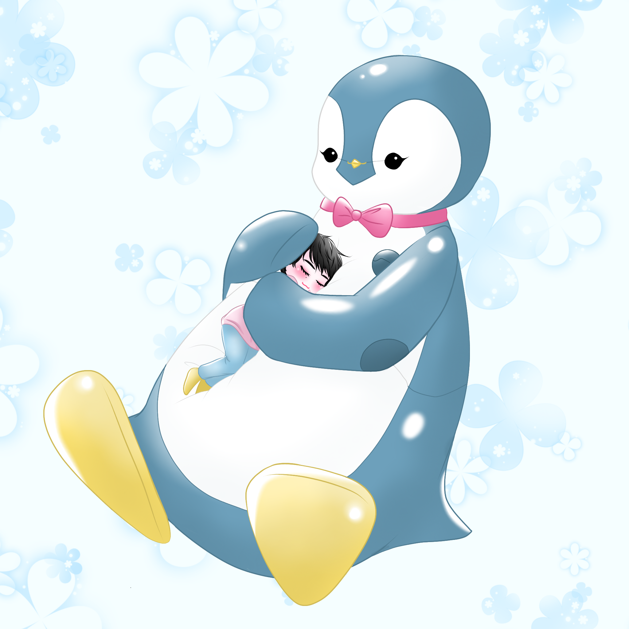 Kyuhyun and His Penguin Baymax - ibisPaint