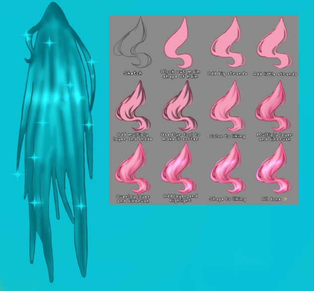 trying hair shading tips - ibisPaint