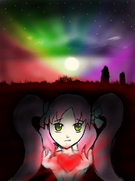 Summoning the sun in night - ibisPaint