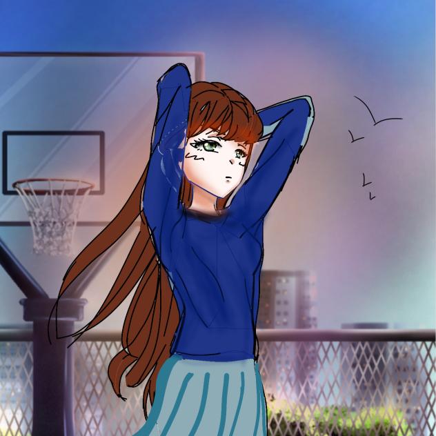 A basketball player girl - ibisPaint