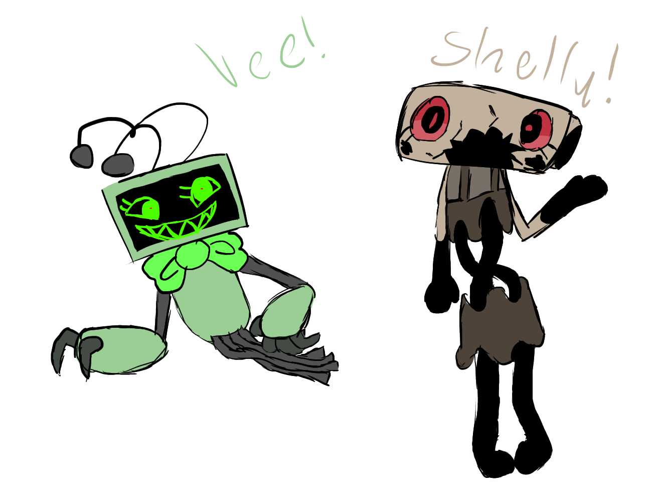 Vee & Shelly old twisted models! - ibisPaint