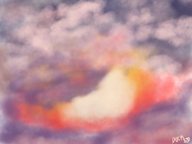 I watched a Bob Ross tutorial for this - ibisPaint