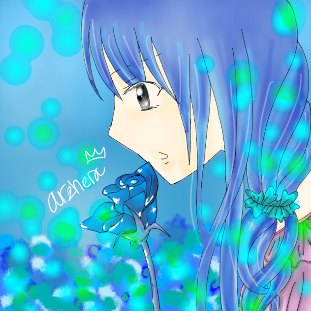 blue rose - ibisPaint