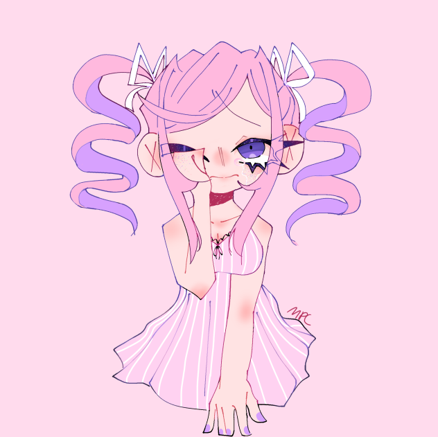 im sitting here, crying in my prom dress - ibisPaint