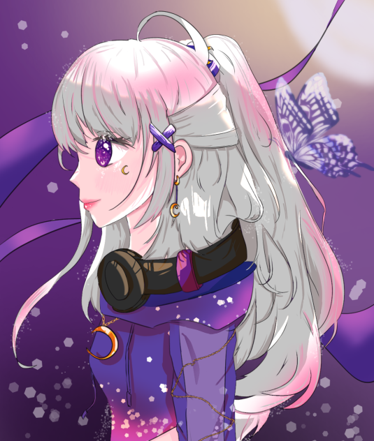 Moon plus butterfly - ibisPaint