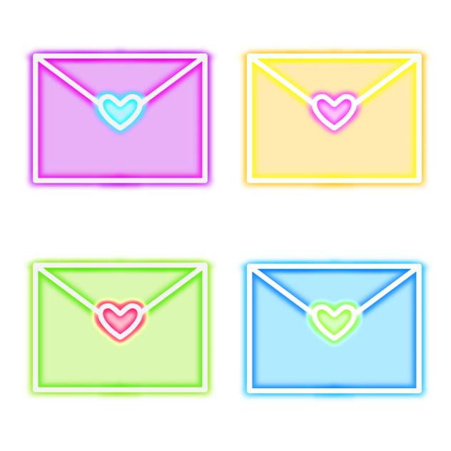 Y2k Paper envelope neon3 - ibisPaint