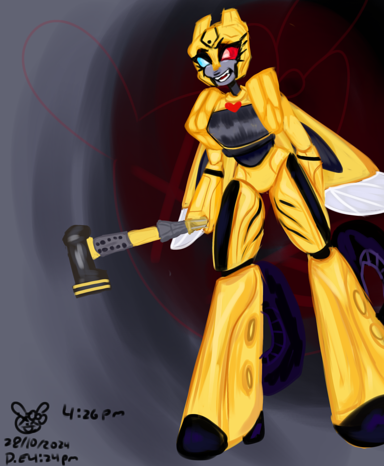 Why is his hammer so hard to draw - ibisPaint