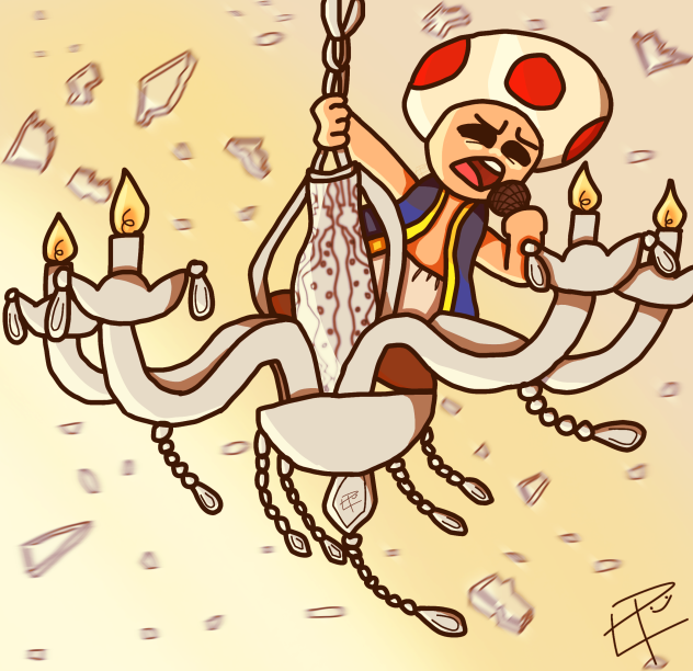 Toad Singing Chandelier Ibispaint