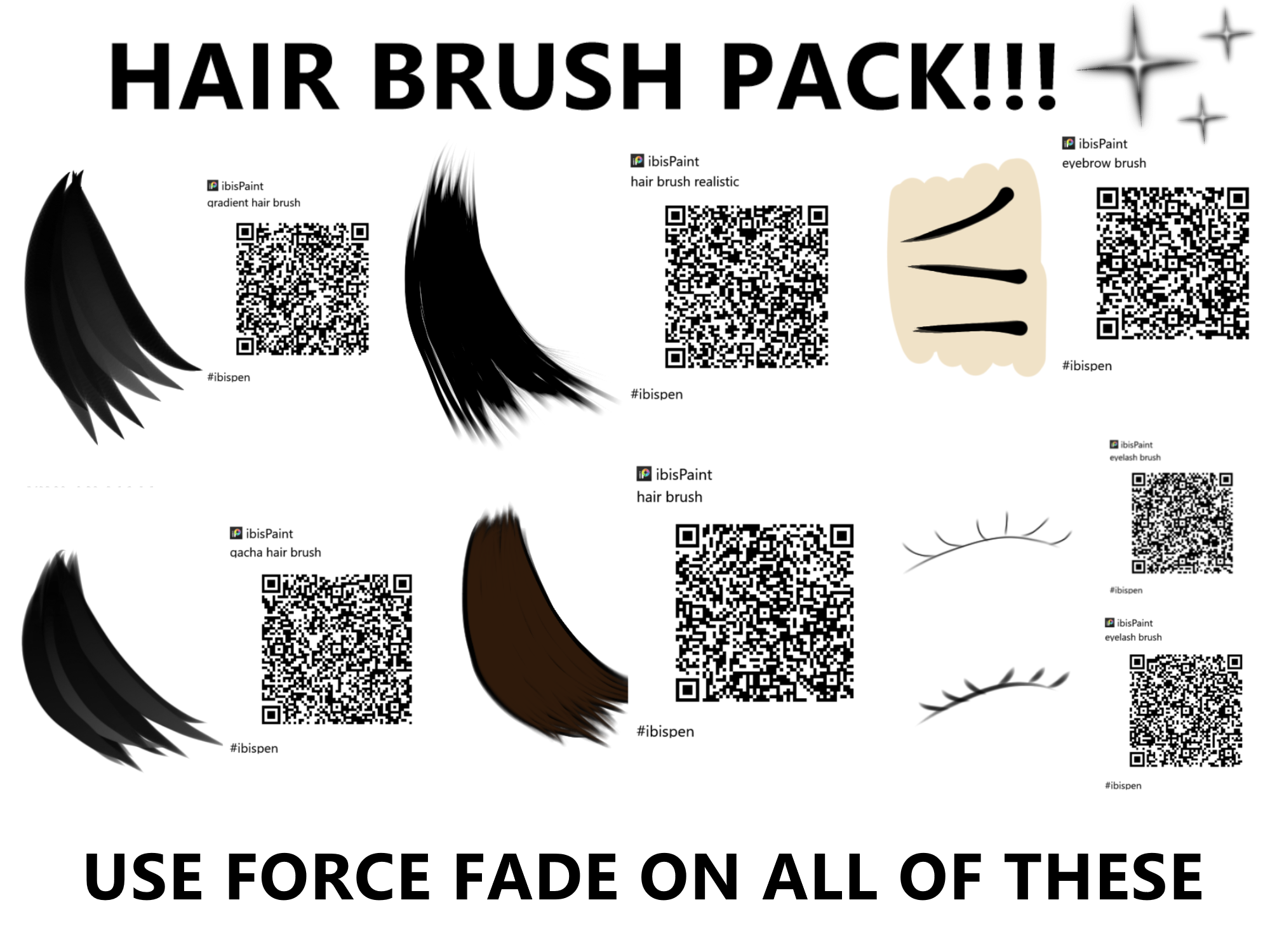 HAIR BRUSH PACK! - ibisPaint
