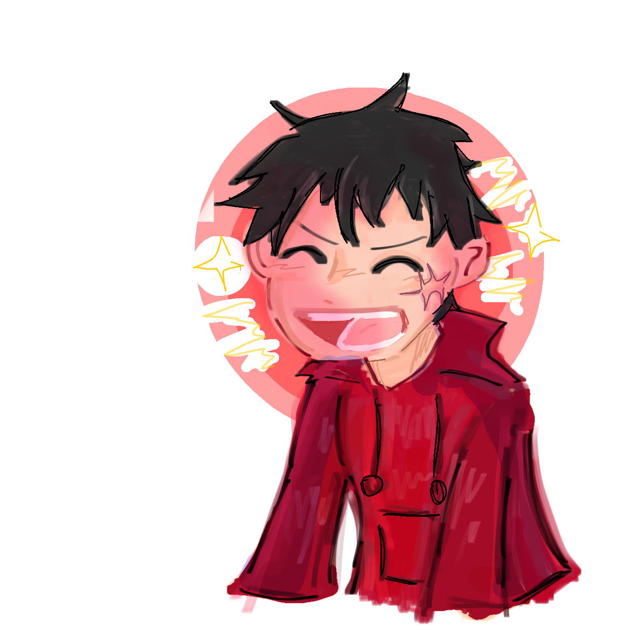 Luffy Shaded art - ibisPaint