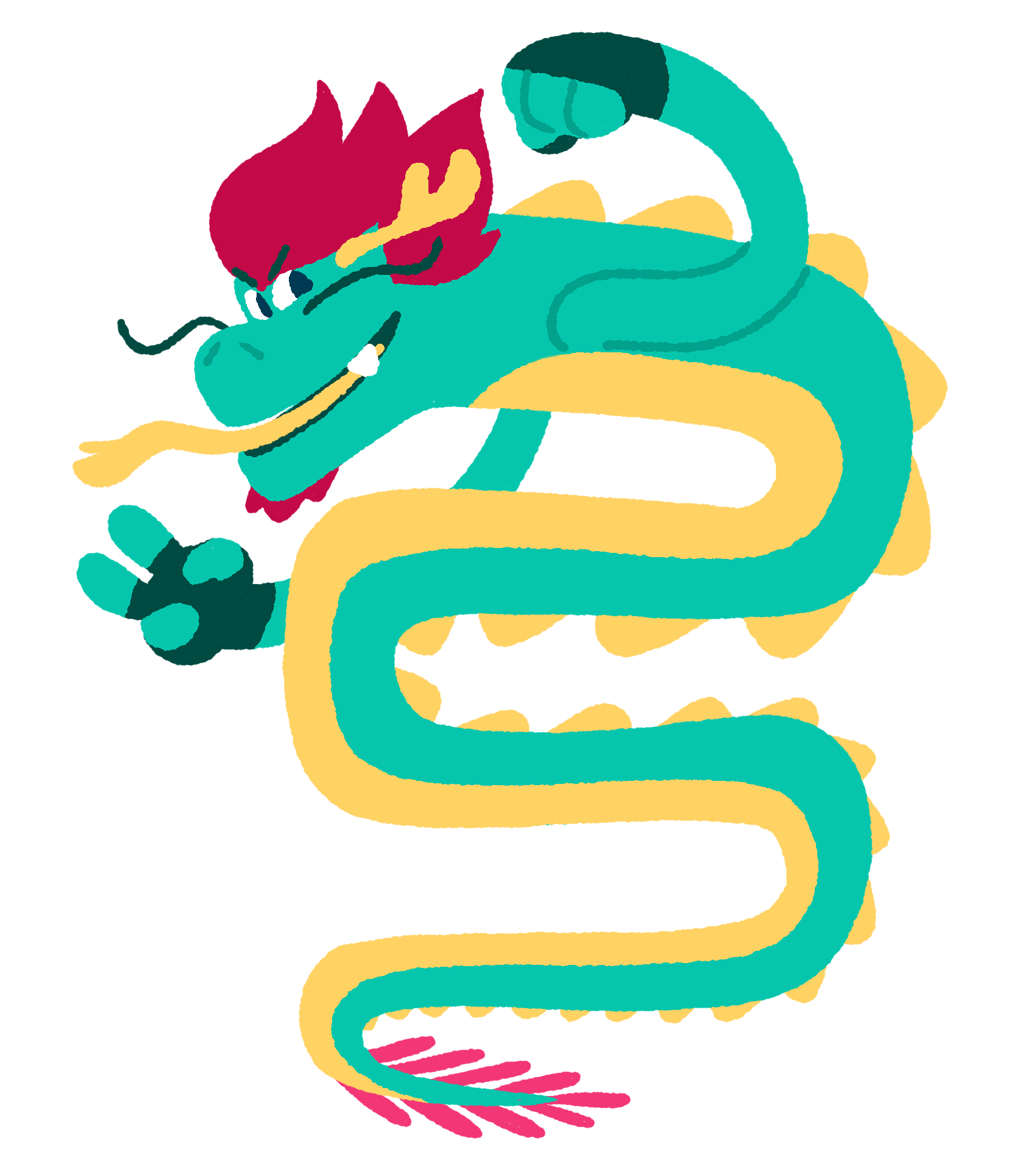 Chinese dragon print (V. without legs) 2 - ibisPaint