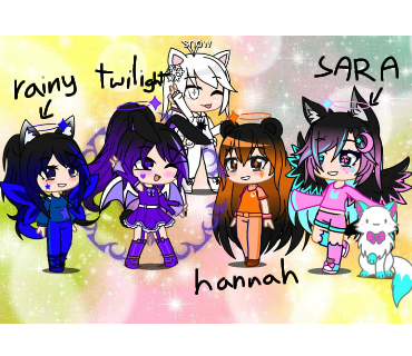 my OCs with names - ibisPaint