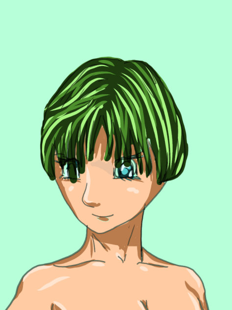 Green Hair - ibisPaint