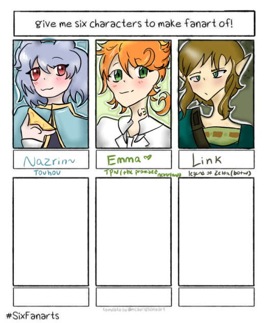 six characters to make fanart of (#3) - ibisPaint