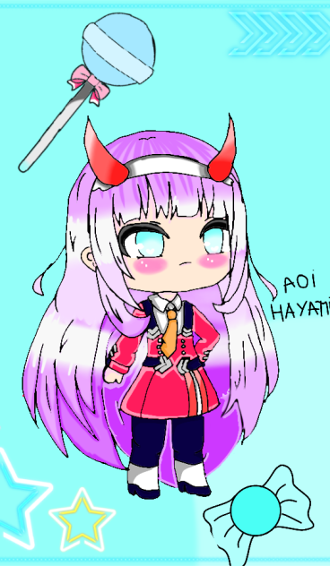 Cách tôi vẽ từ gacha thành Zero Two - ibisPaint