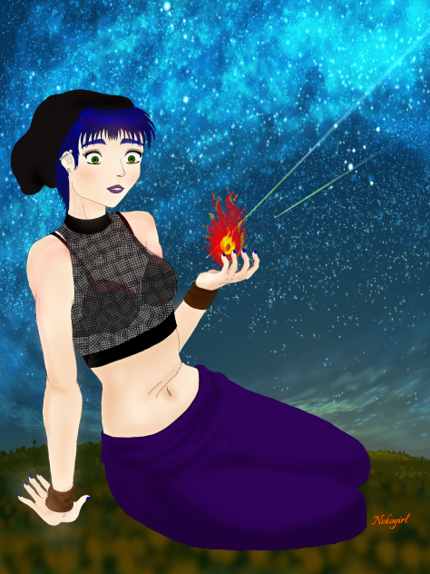 girl on fire - ibisPaint