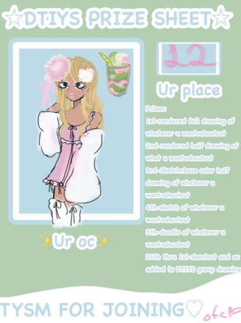 dreamer prize sheet - ibisPaint