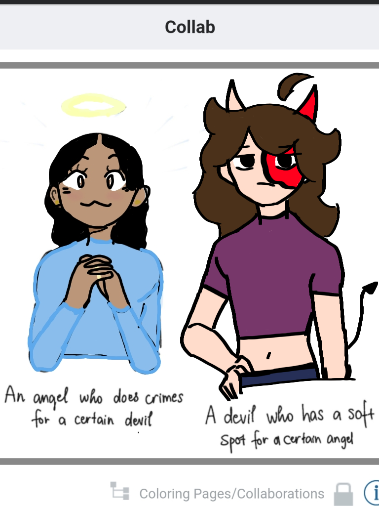 devil and angel collab - ibisPaint
