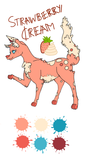 strawberry cream wolf - ibisPaint