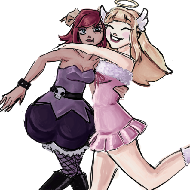 Angel and devil 💕🖤 - ibisPaint