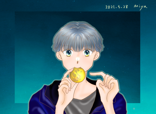 皆既月食 Total lunar eclipse - ibisPaint