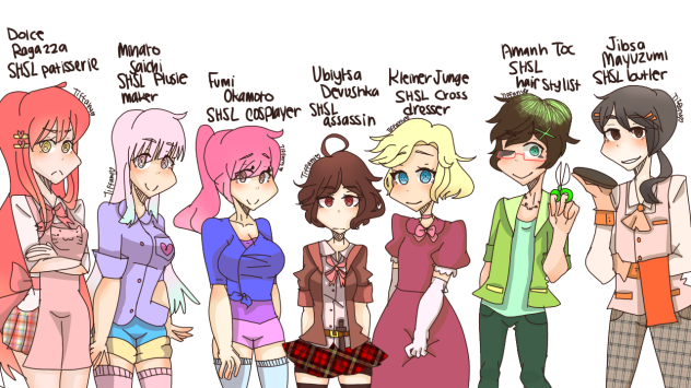 Danganronpa Season 1 cast - ibisPaint