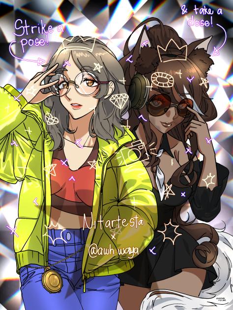 Me & @awh.waya Selfie 18(Colored) - ibisPaint