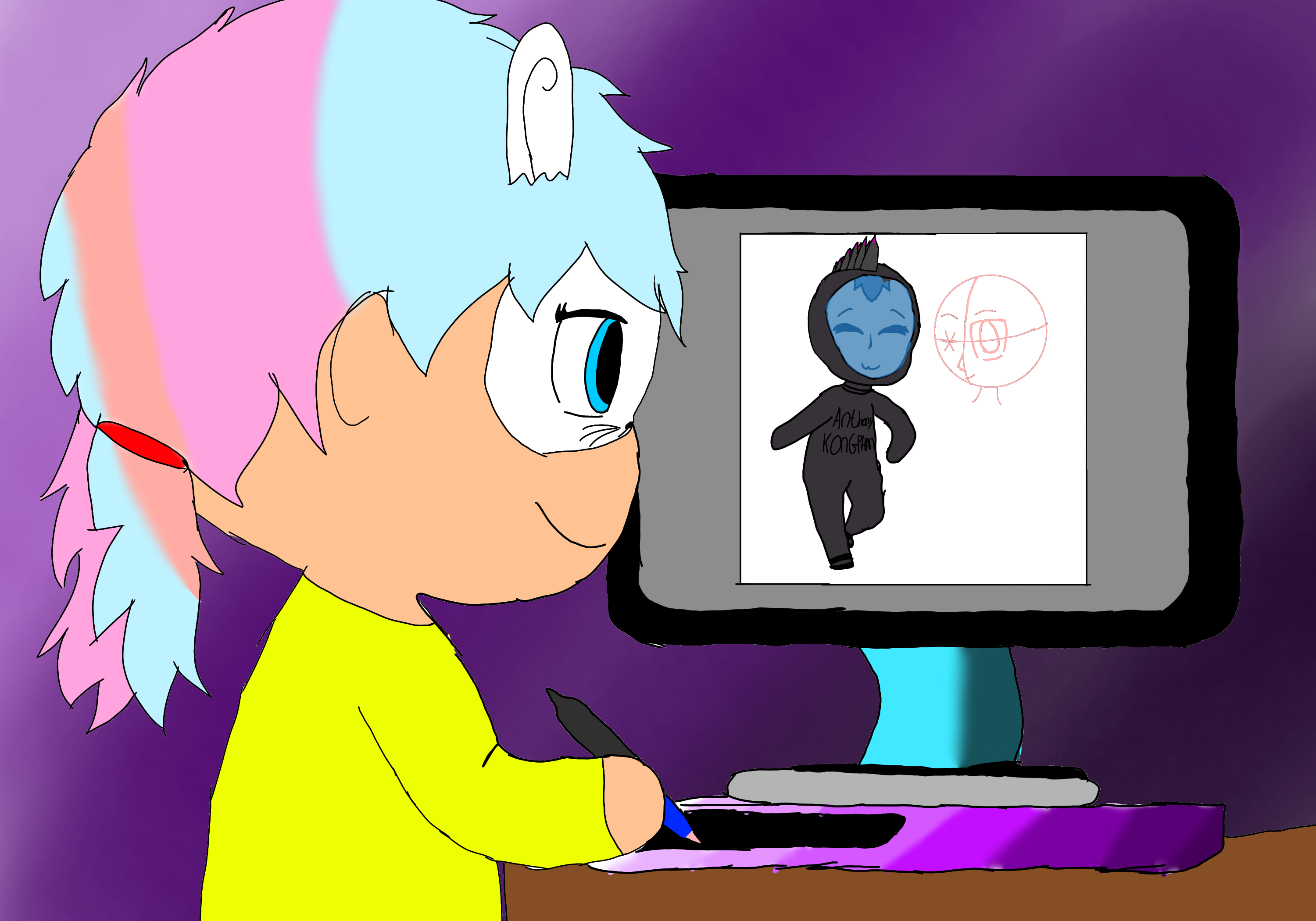 Drawing on a computer - ibisPaint