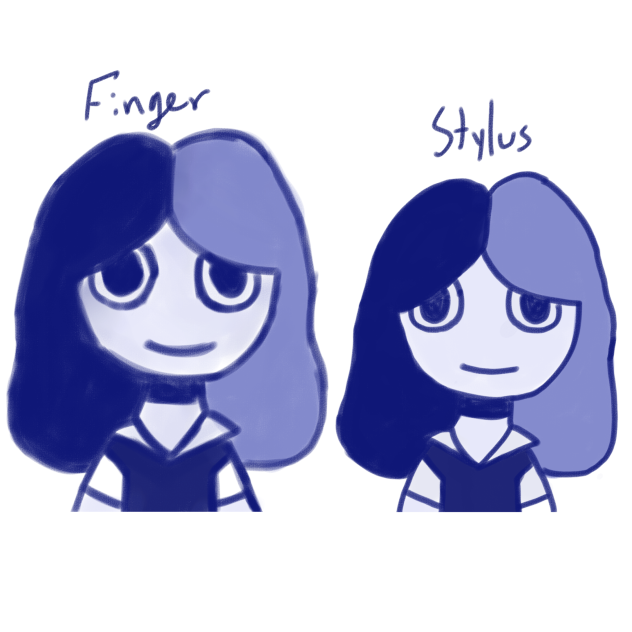 Drawing with my finger vs stylus - ibisPaint