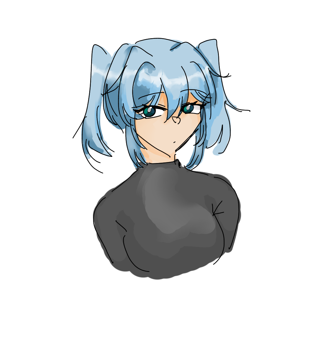Random blue haired girl - ibisPaint