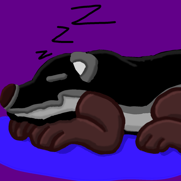 Strange creature black-backed brown bear - ibisPaint