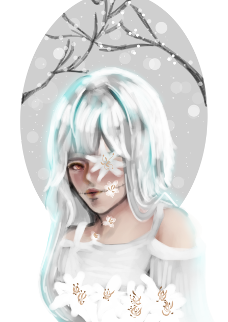 white flower - ibisPaint