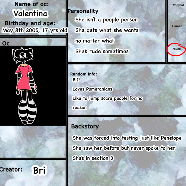 Character entry for Copycats - ibisPaint