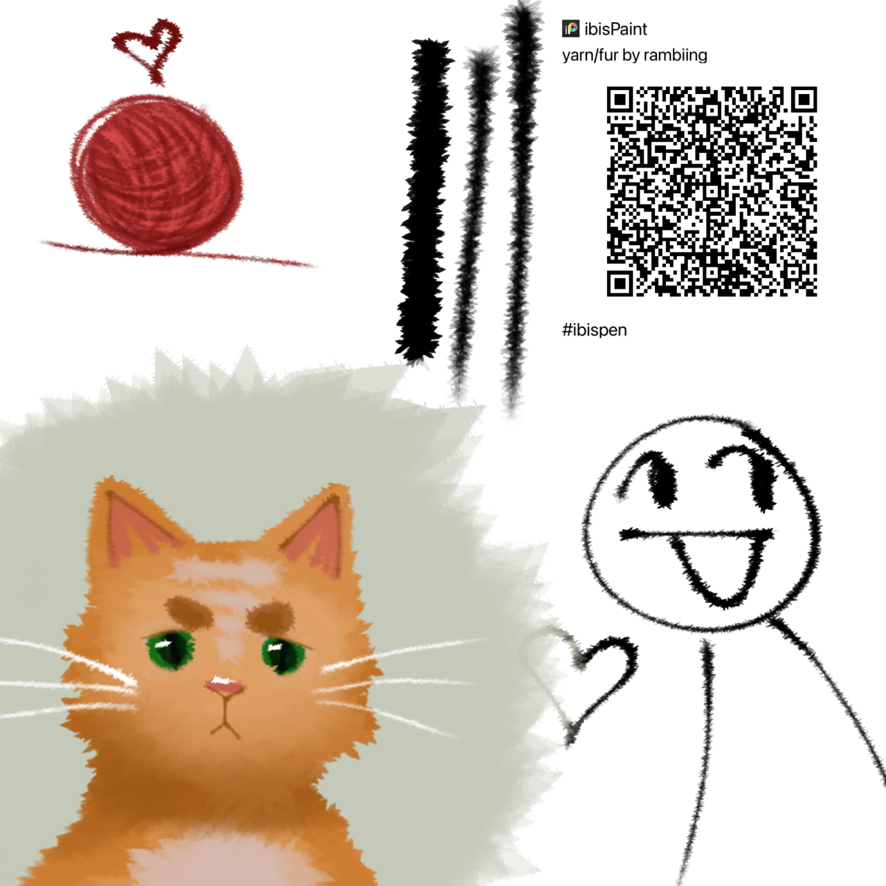 Yarn and fur pen - ibisPaint